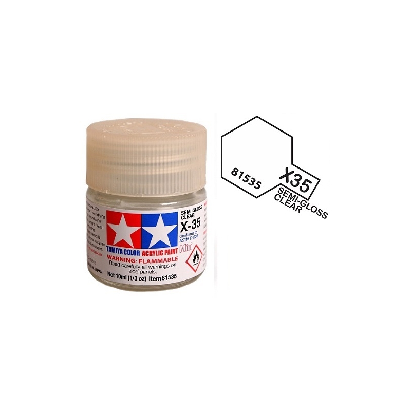 Tamiya 81535 X-35 Semi Gloss Clear Colore Acrilico 10 ml