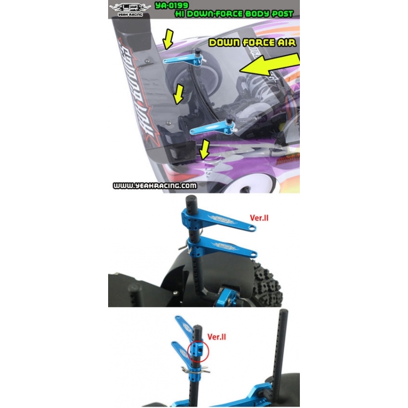 Yeah Racing supporti carrozzeria posteriori Hi down-force V2.0 in ...