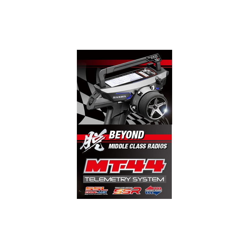 RADIO SANWA CAR MT-44 RX-482 2.4G 4CH con Telemetria